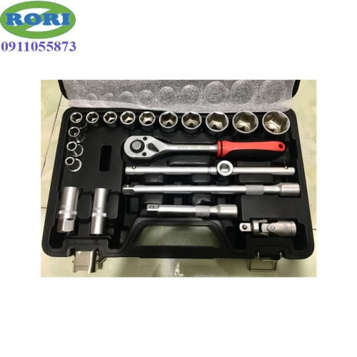 Bộ đầu khẩu 1/2(13 đầu khẩu,3 cần tiếp khẩu,4 đầu nối) AST4-22A - RORI